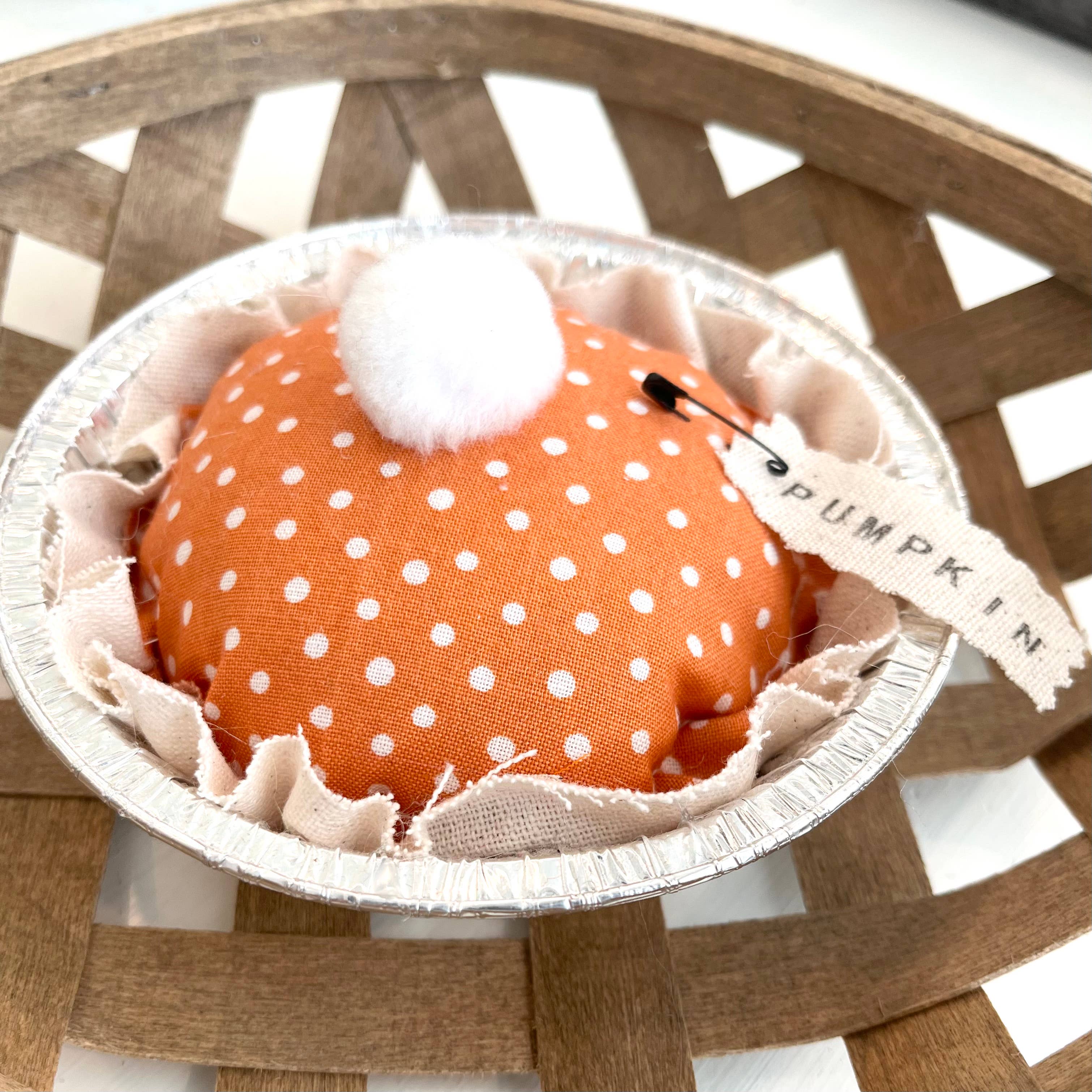 Mini Rustic Fabric Pie - Pumpkin Dot – Jilly's Boutique